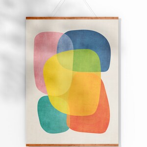 Colorful Abstract Art Print / Nursery Playful Happy Prints / Modern MCM ...