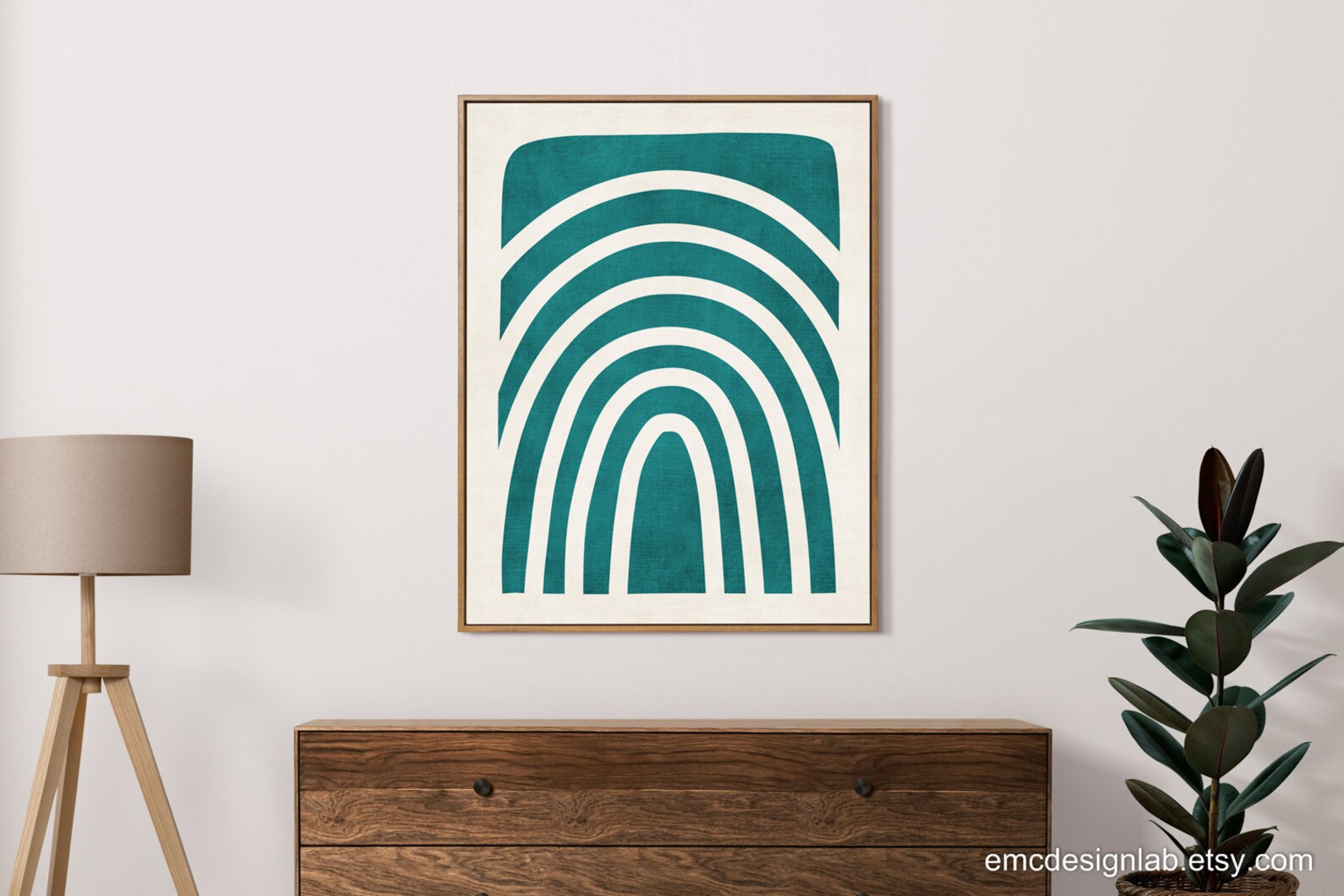 Teal Modern Wall Art Print / Teal Minimalist Poster / Minimal - Etsy