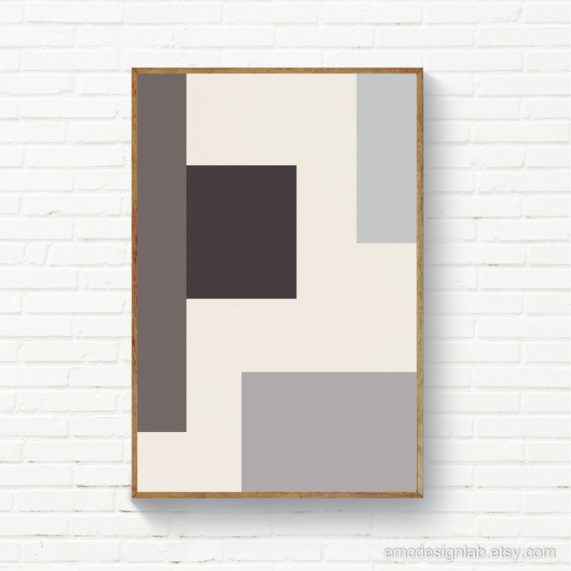 Geometric Minimalist Shades of Gray Print Abstract Neutral | Etsy