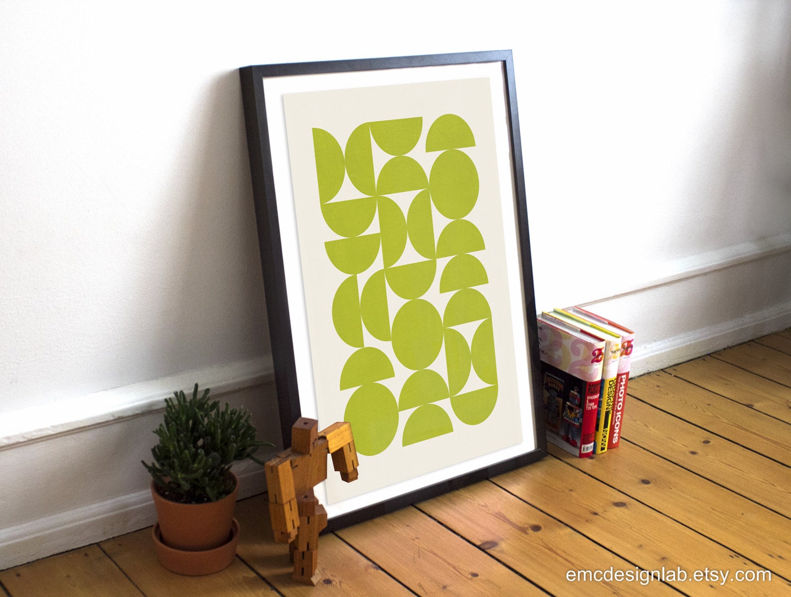 Minimalist Apple Green Print Chartreuse Wall Art Kitchen - Etsy