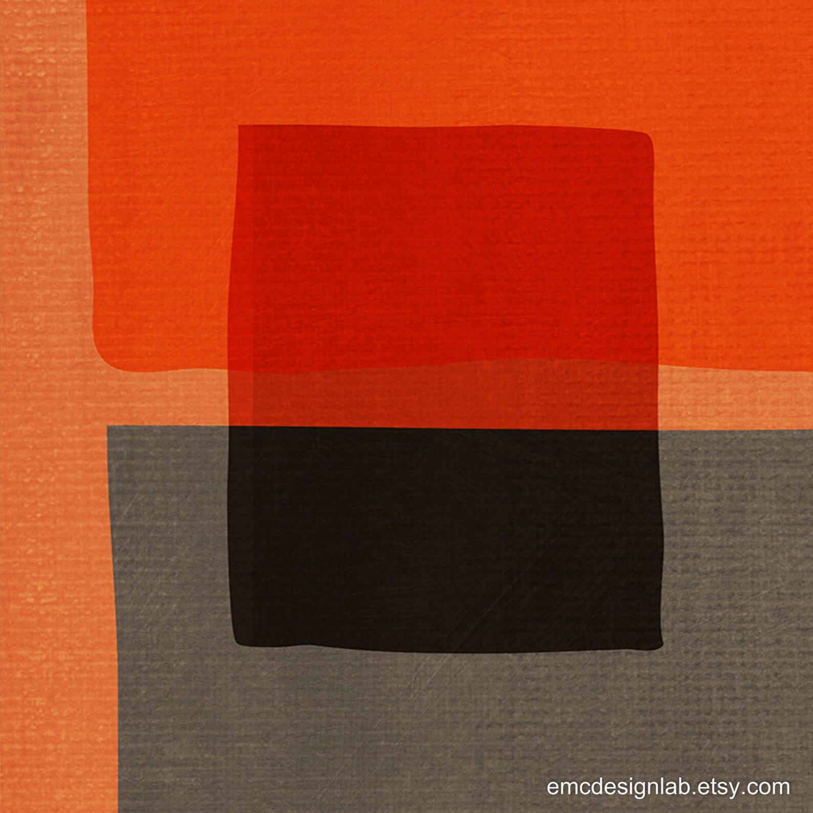 Abstract Wall Art / Orange Prints / Original Abstract Artwork / Living ...