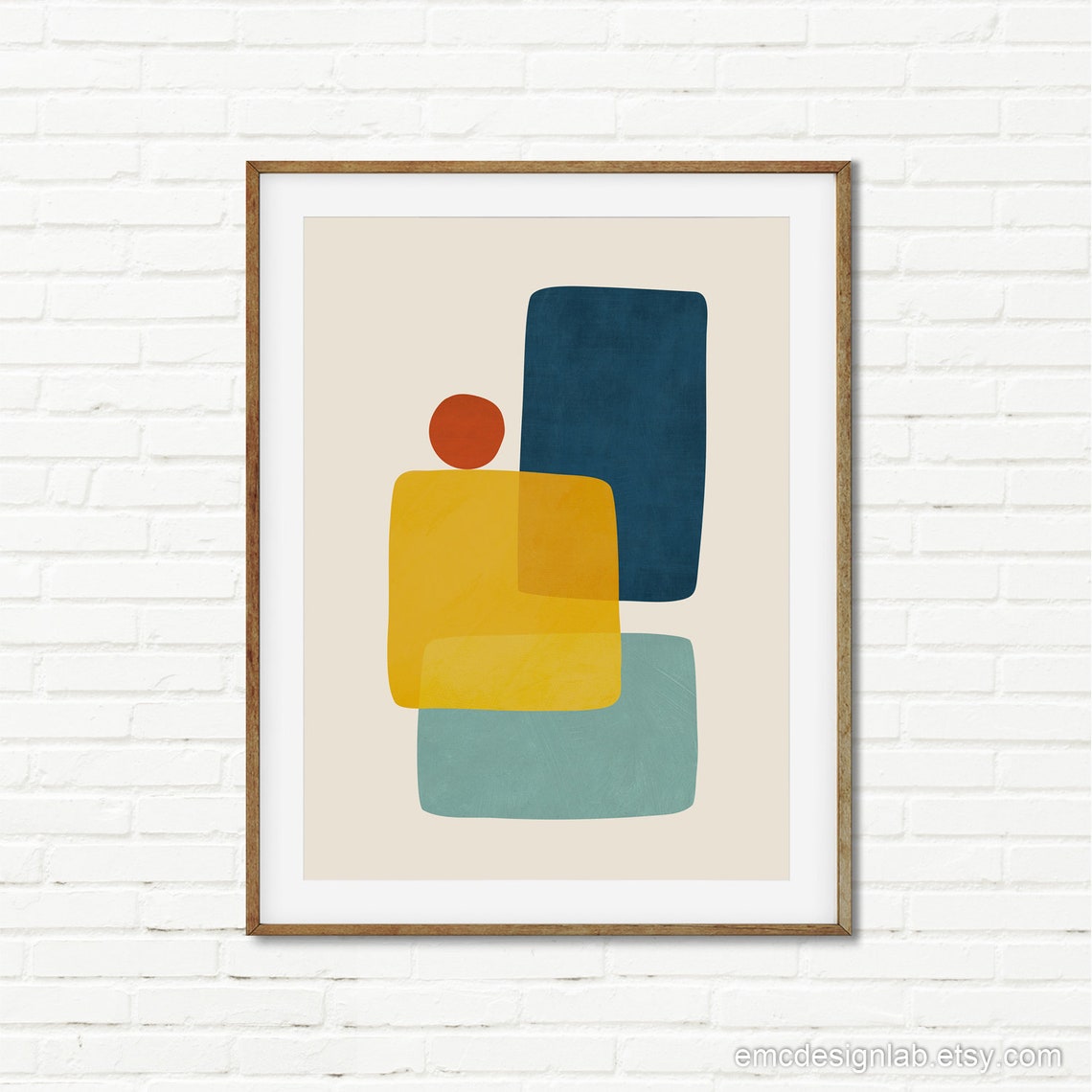Colorful MCM Wall Art, Modern Abstract Print, Mid-century Colorful ...