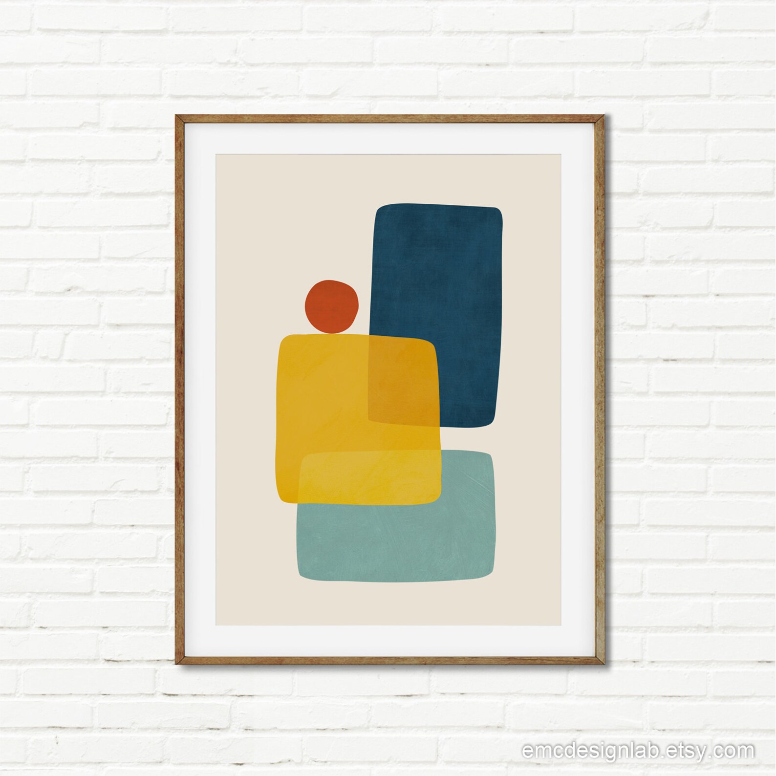 Colorful MCM Wall Art Modern Abstract Print Mid-century - Etsy