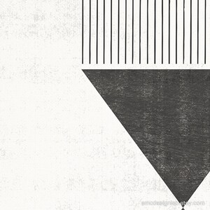 Minimalist Black & White Poster, Geometric Black White Wall Art ...