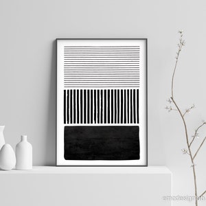 Black & White Minimalist Poster, Modern Minimalism Print, Office Decor ...