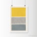 Yellow & Gray Modern Wall Art Mid-century Original Poster - Etsy