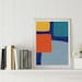 Yellow Blue Orange Teal Mid-century Modern Abstract Print, Modern ...