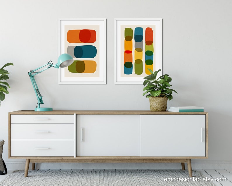 MCM Colorful Print Original Wall Art 24x36 Modern Abstract | Etsy MCM Colorful Print Original Wall Art 24x36 Modern Abstract | Etsy