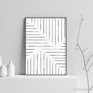 Minimalist Black Lines Wall Art, Minimal Lines Posters, 18x24 Living ...