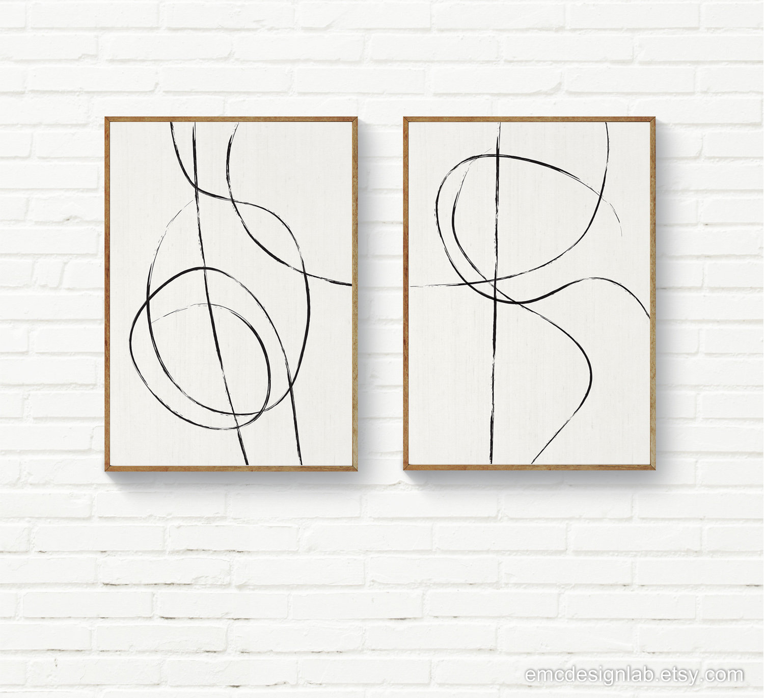 Minimalist Line Art Mid-Century Modern Abstract Minimalist | Etsy