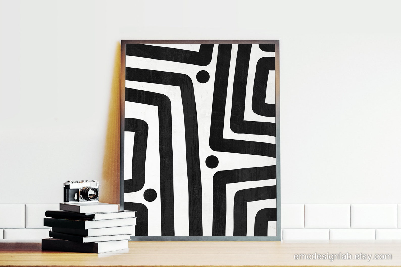 Bold Black Lines Wall Art Black and White Abstract Wall Art - Etsy