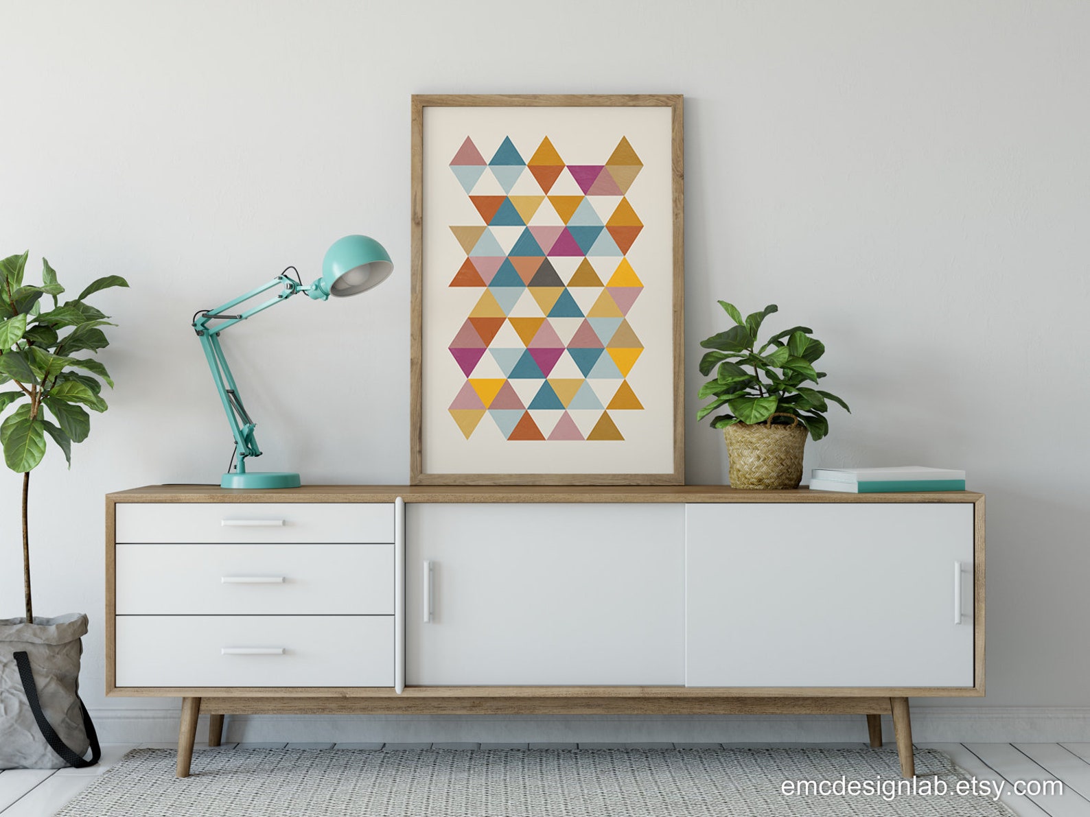 Colorful Triangle Wall Art Nursery Decor Playroom Wall Art - Etsy