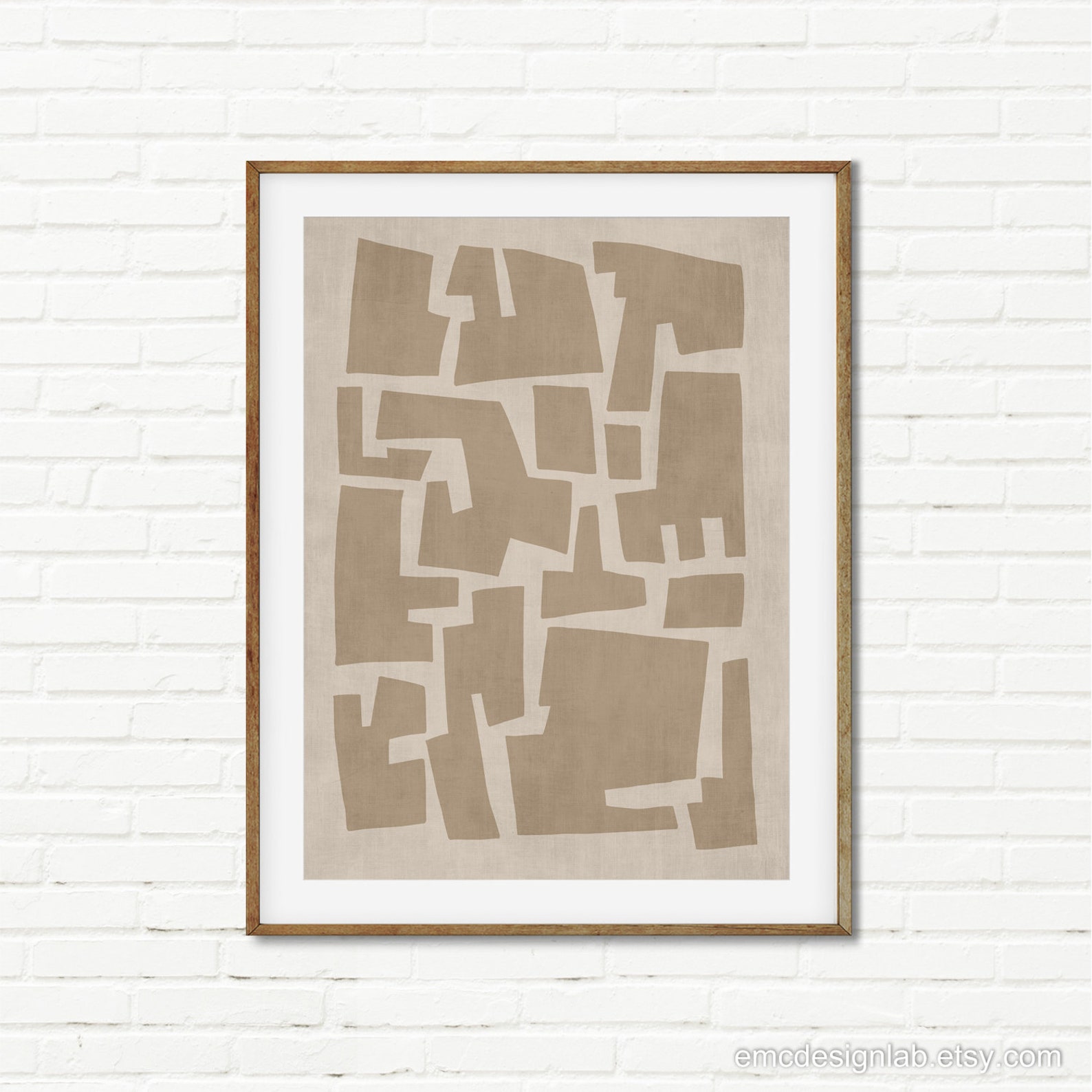 Neutral Wall Art Decor Neutrals Organic Shapes Beige Print - Etsy