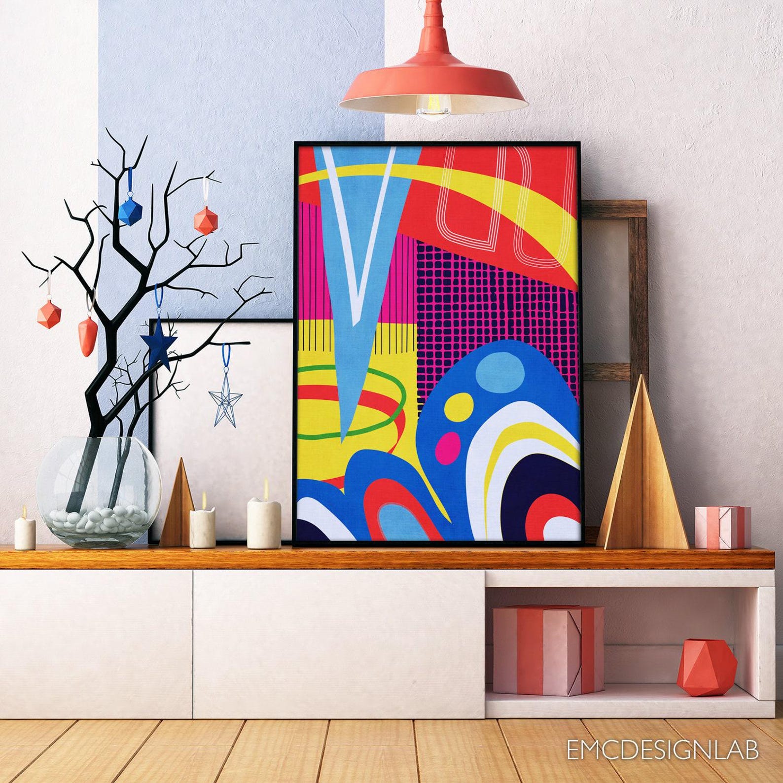Abstract Colorful Maximalist Wall Art Bold Design Art Print - Etsy