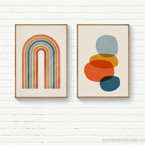 Geometric Colorful Boho Rainbow Print, Original Minimalist Print, LGBT ...