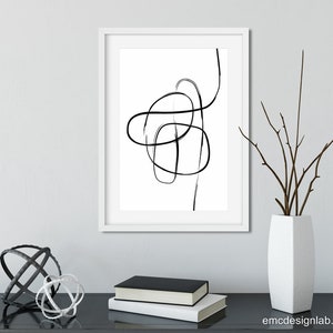 Large Wall Art Minimalist Line Art, Large Size Art Print, Oversize ...