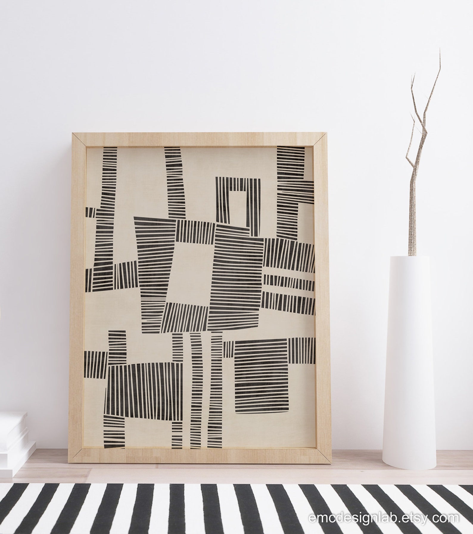 Abstract Digital Linocut Artwork Bold Abstract Print Woodcut - Etsy