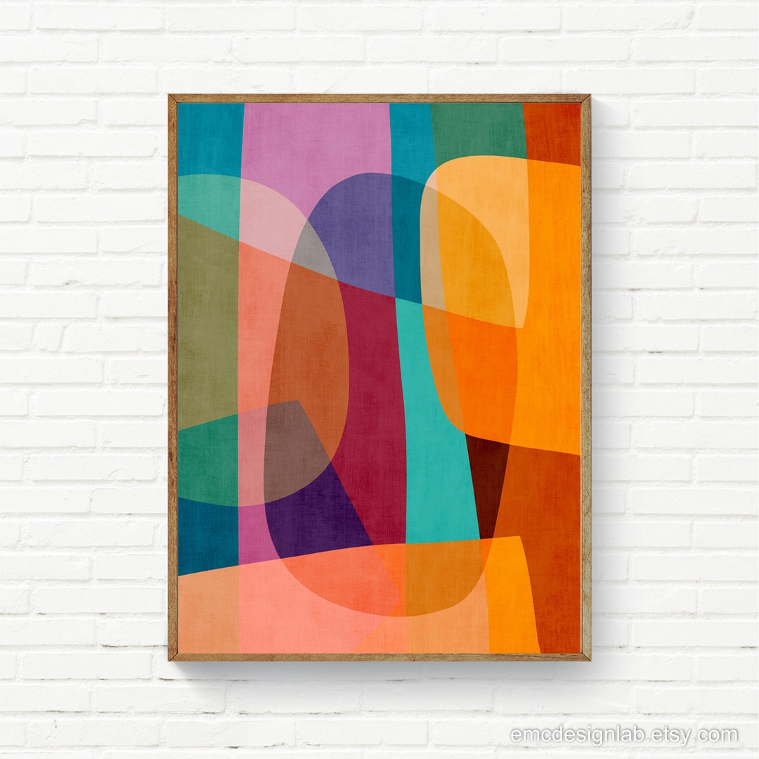 Modern Colorful Vibrant Painting Wall Art / Digital Painting - Etsy