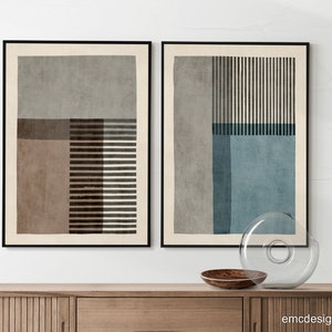 Gray Brown Black Modern Abstract Artwork, Original Neutral Palette ...