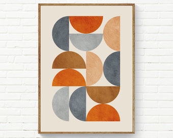 Orange Modern Art | Etsy