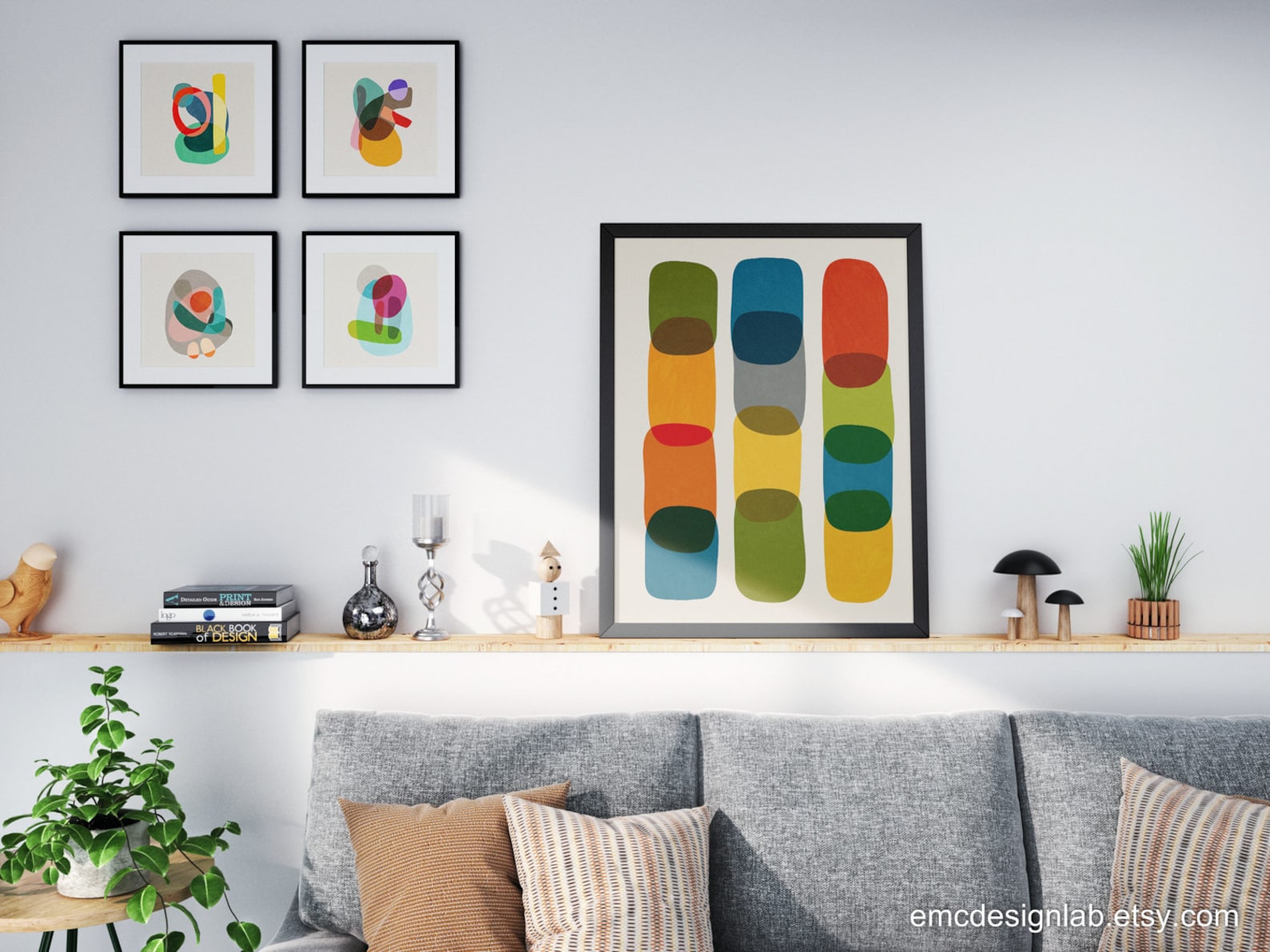 MCM Colorful Print Original Wall Art Modern Abstract Modern - Etsy MCM Colorful Print Original Wall Art Modern Abstract Modern - Etsy