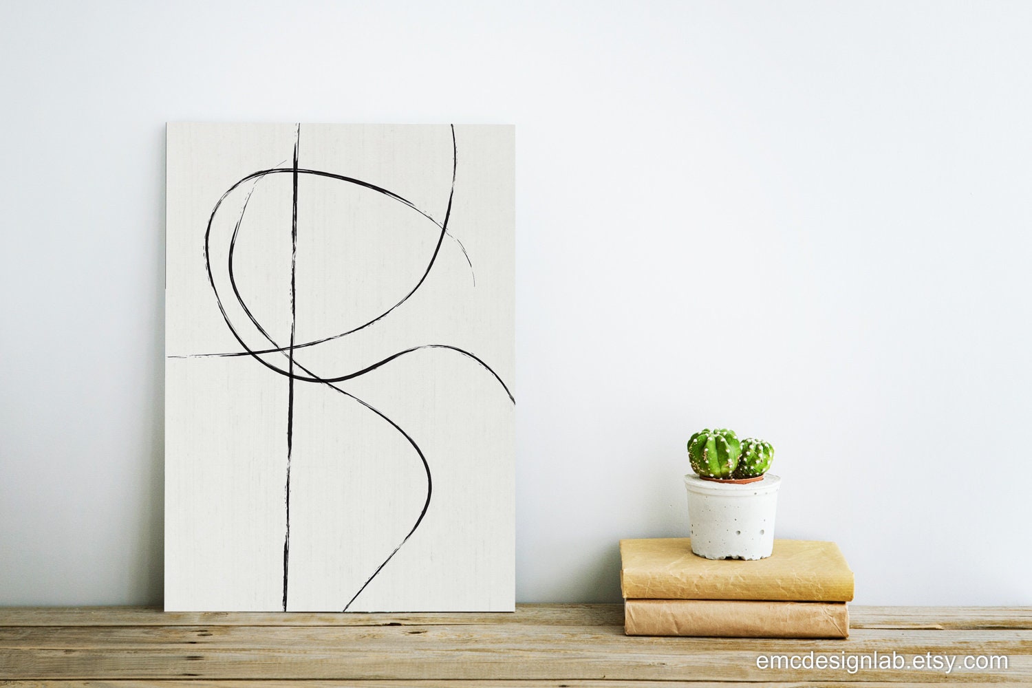 Minimalist Line Art Mid-Century Modern Abstract Minimalist | Etsy