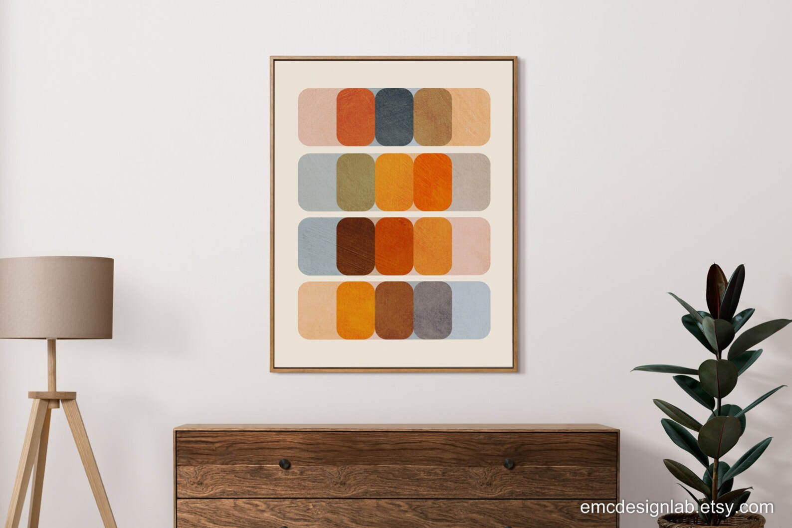 Abstract Colorful Print Mid-century Modern Colorful Wall Art - Etsy