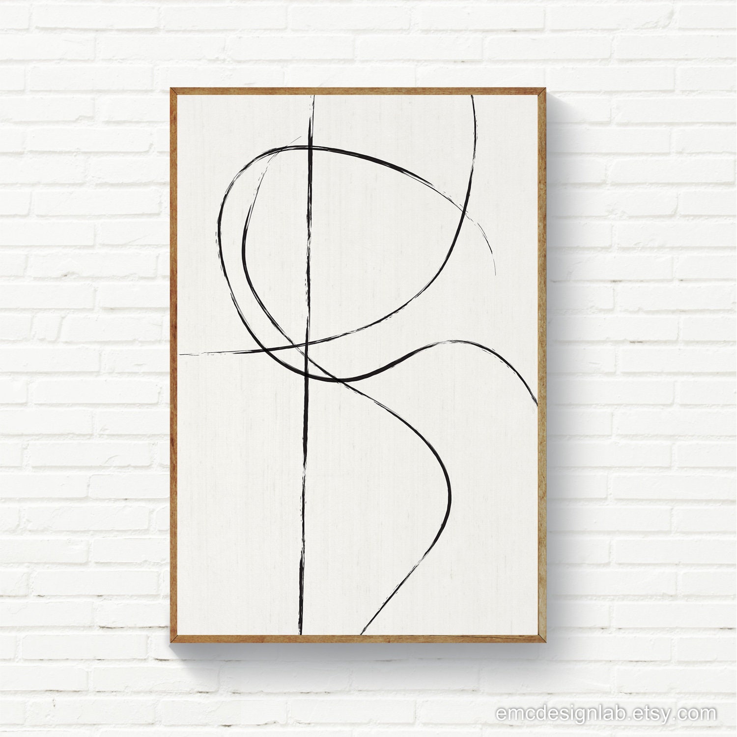 Minimalist Line Art Mid-Century Modern Abstract Minimalist | Etsy