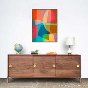 Colorful Vibrant Colors Digital Painting / Modern Abstract Multicolored ...