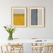 Set of 2 Mustard Wall Art, Set of 2 Abstract Prints, Original ...