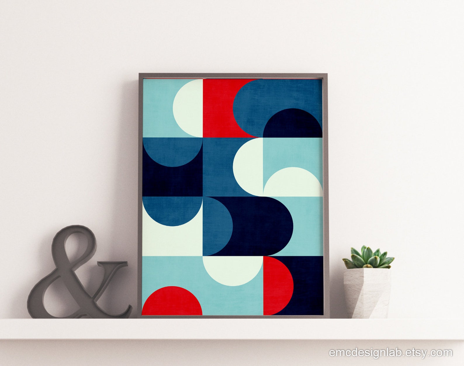 Modern Wall Art, Mid-century Wall Art, Graphic Design Artwork, Bauhaus ...