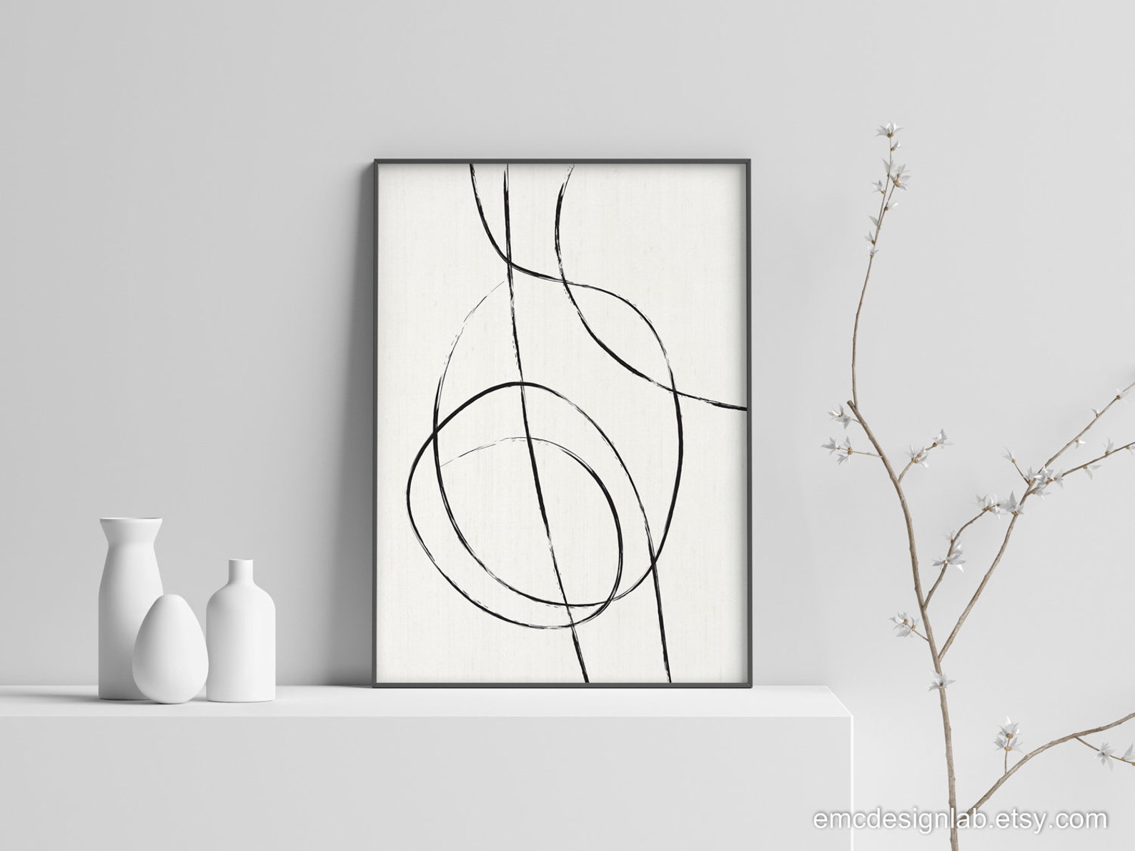 Abstract Large Size Line Art Minimalist Printable Line Art | Etsy