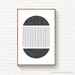 Minimalist Digital Woodblock Print, Black & White Print, Geometric ...