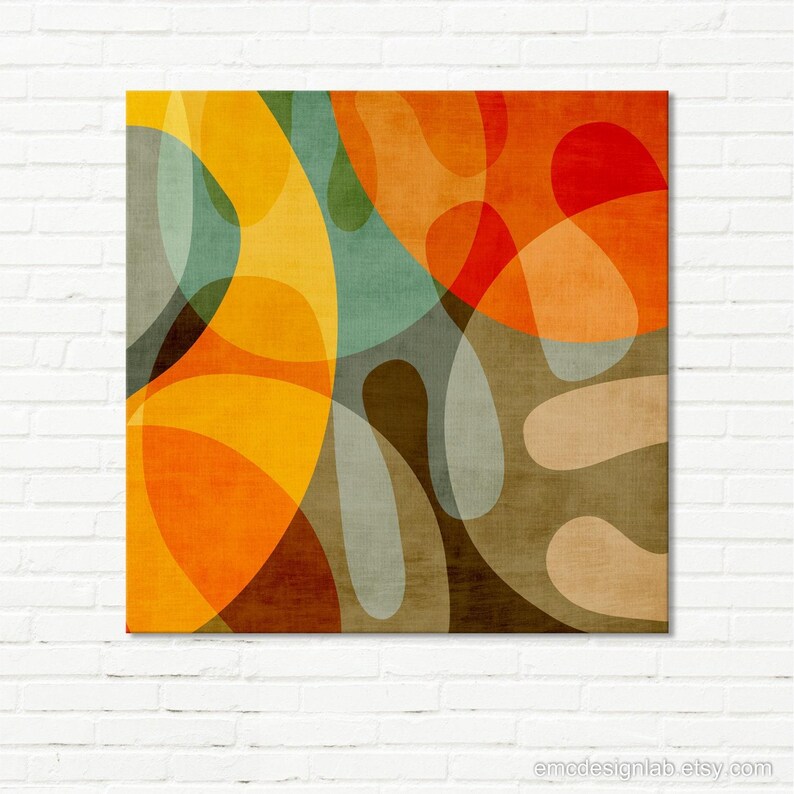 Abstract Square Colorful Art Print Digital Painting Square Abstract Art ...
