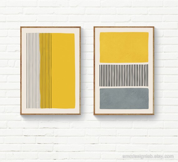 Yellow And Gray Modern Pattern