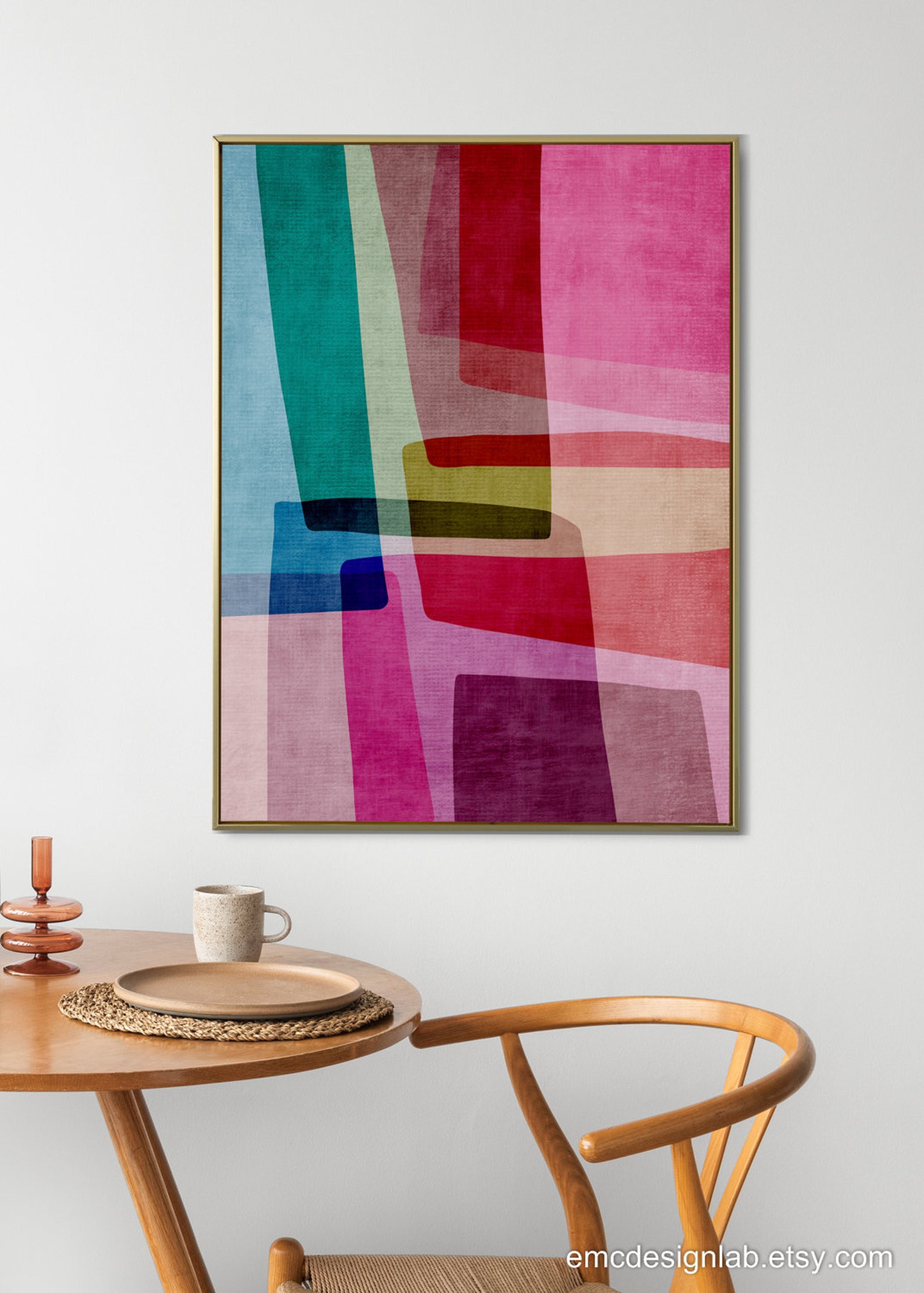 Modern Abstract Wall Art Print Living Room Abstract Digital Painting ...