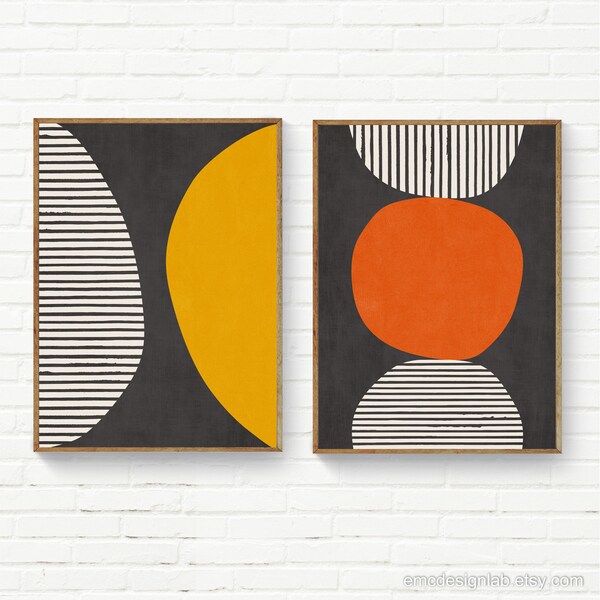 Yellow Orange Grey - Etsy