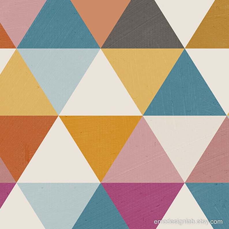 Colorful Triangle Wall Art Nursery Decor Playroom Wall Art - Etsy