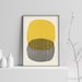 Mid-century Modern Yellow Wall Art, Mustard, Saffron, Original Poster ...