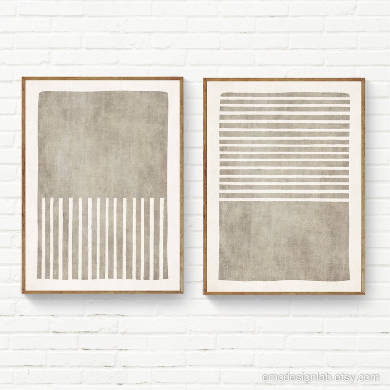 Neutral Wall Art Set of 2 - Etsy