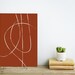 Minimalist Burnt Orange Rust Line Art, Line Art Print, Boho Living Room ...