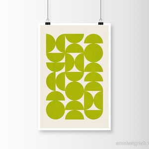 Minimalist Apple Green Print, Chartreuse Wall Art, Kitchen Prints ...