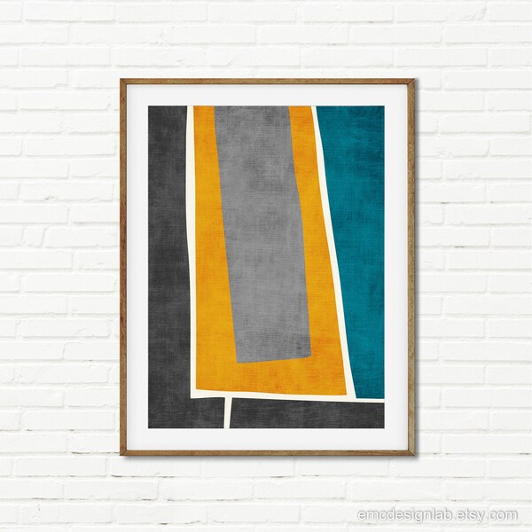 Yellow Teal Gray - Etsy