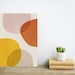 Mustard Beige Circles Wall Art, Yellow Burnt Orange Organic Shapes ...