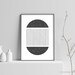 Minimalist Digital Woodblock Print, Black & White Print, Geometric ...