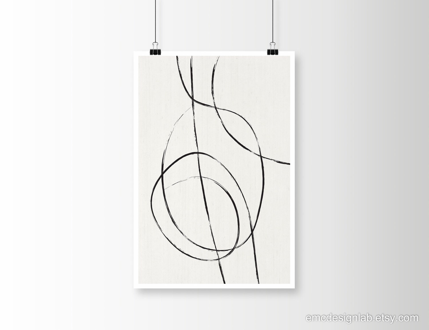 Abstract Large Size Line Art, Minimalist Printable Line Art, Mid ...