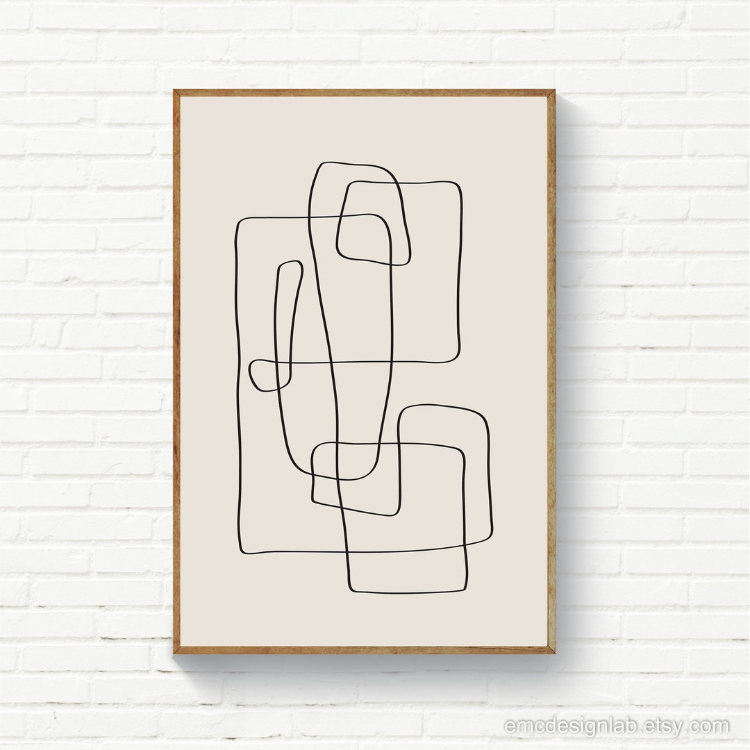 Minimalist Wall Art, Original Line Art, Abstract Print Line Art ...