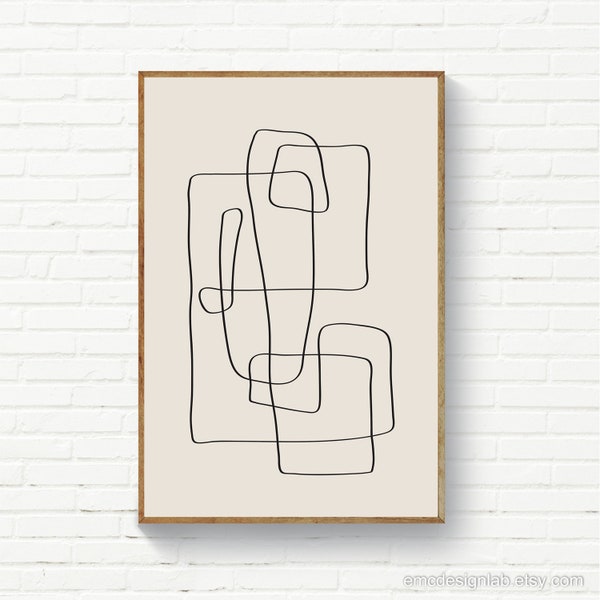 Modern Line Art - Etsy