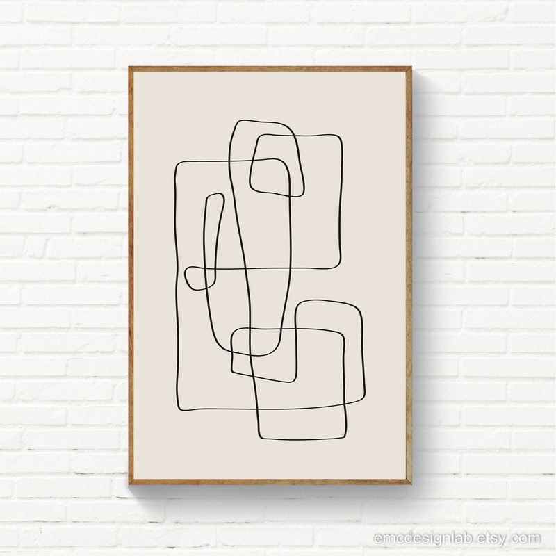 Modern Line Art - Etsy