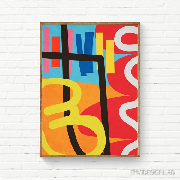 Bold Abstract Art - Etsy